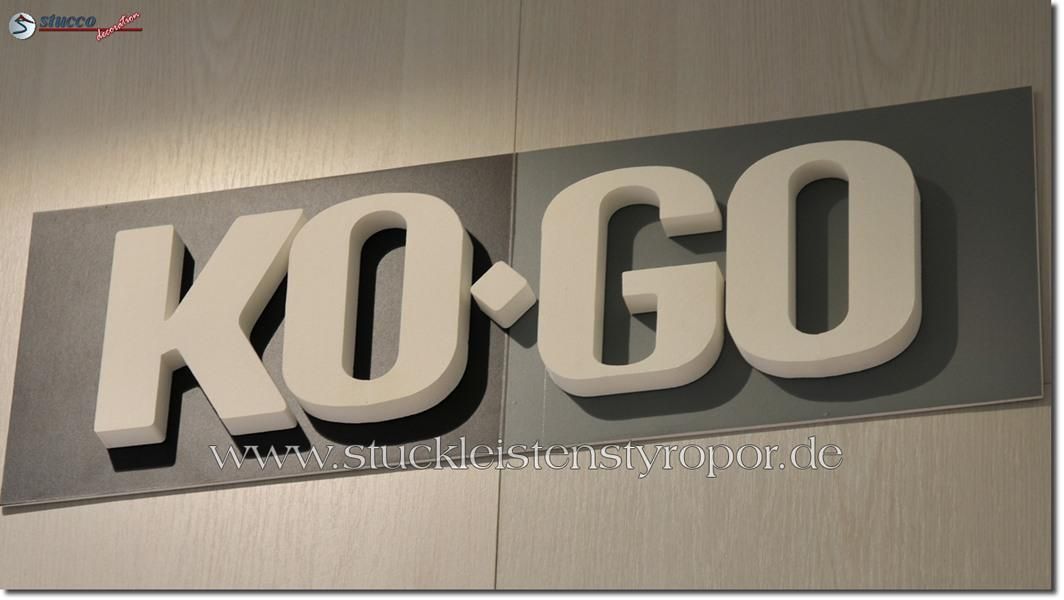 Individuelle 3D Logos und 3D Schrift aus Styropor